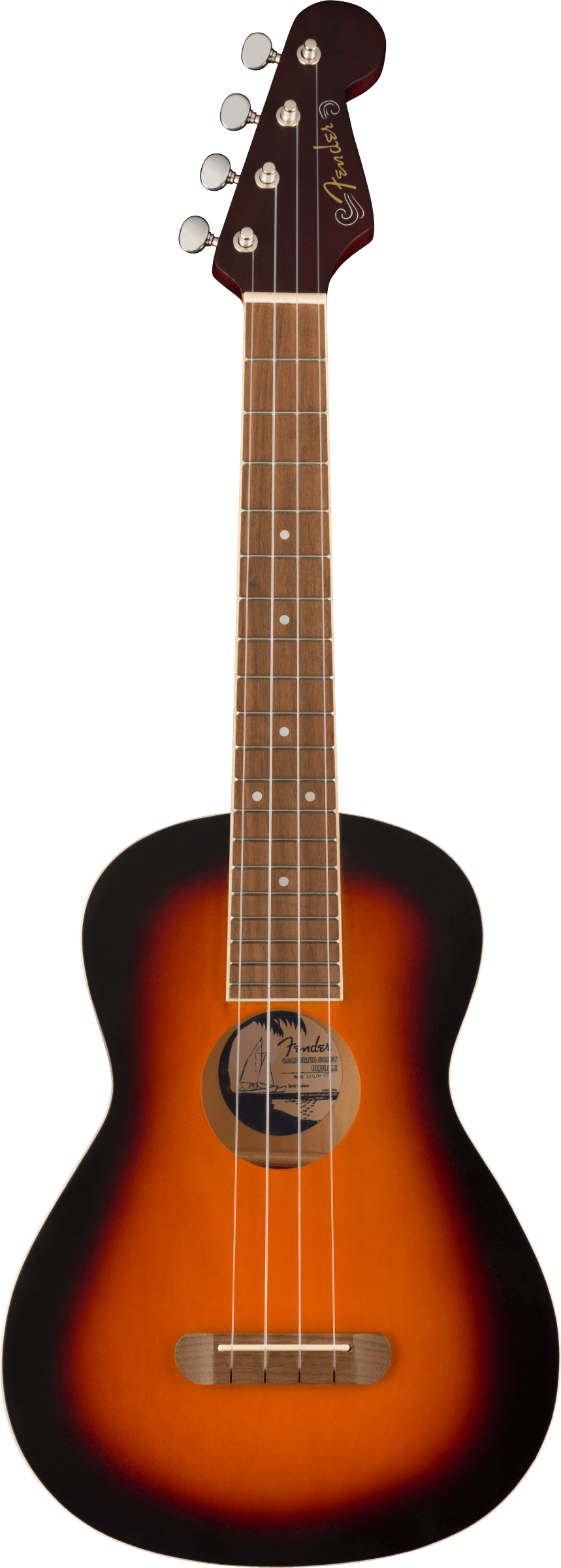 Fender - Avalon Tenor Ukulele, Walnut Fingerboard, 2-Color Sunburst for ...