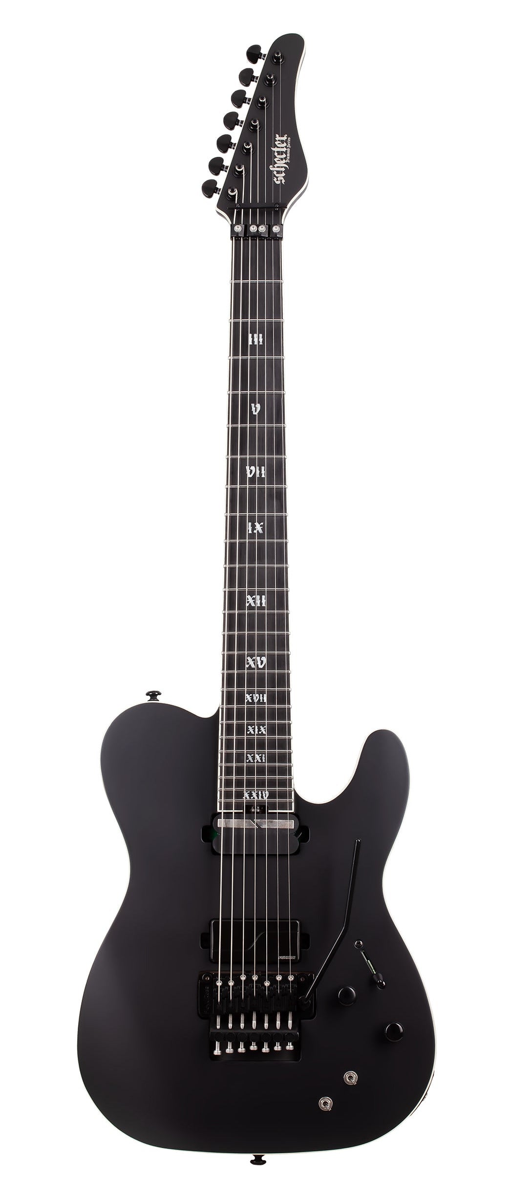 Schecter PT-7 SLS Elite Evil Twin 7-String Electric Guitar, Satin Blac ...