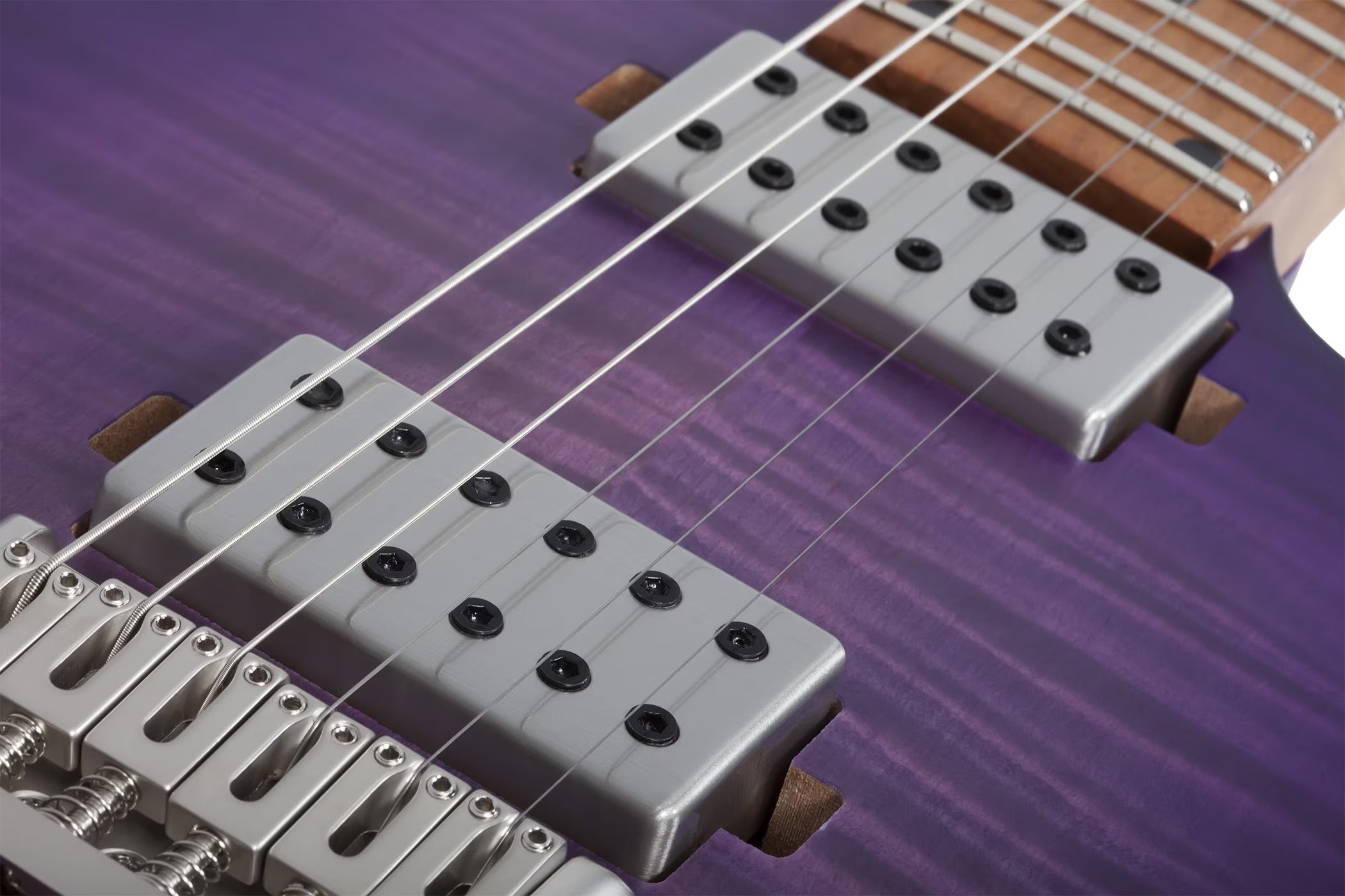 Schecter C-1 Standard Plus Electric Guitar, Transparent Purple Burst à ...