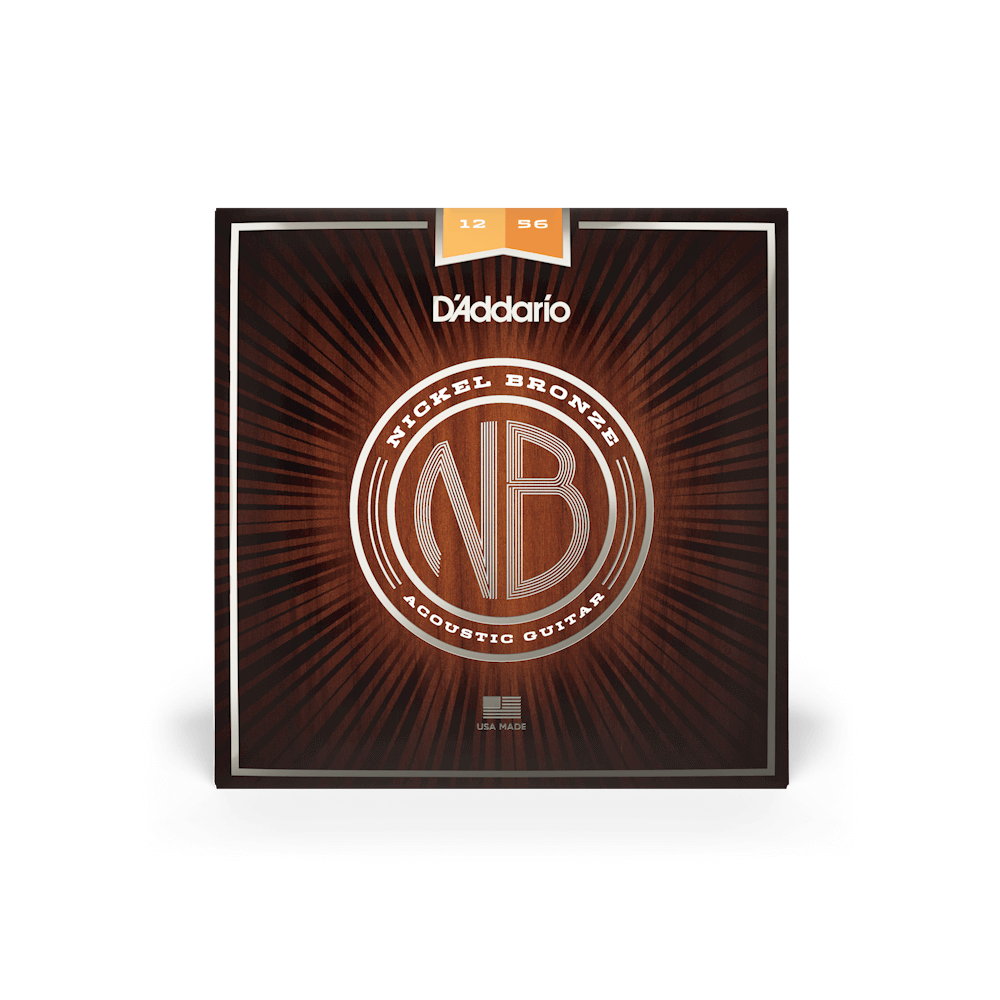 D'Addario 12-56 Light Top/Medium Bottom Nickel Bronze Acoustic Guitar ...