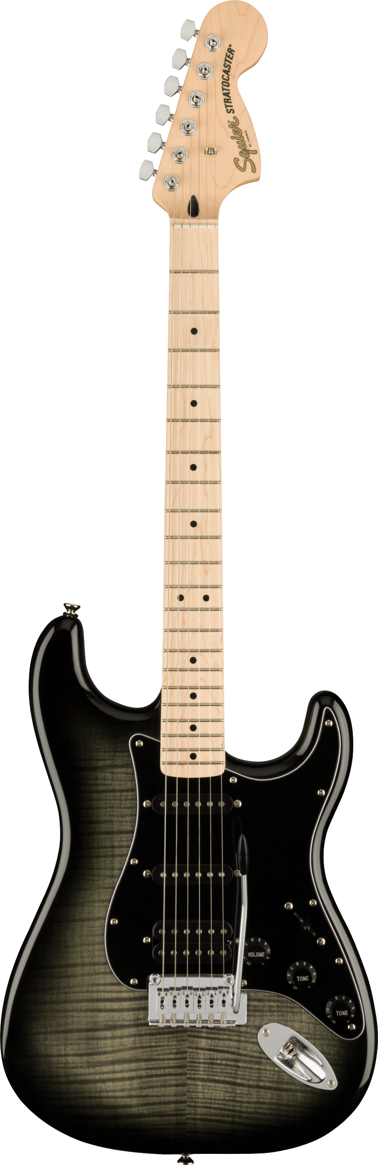 Squier Affinity Series Stratocaster FMT HSS, Maple Fingerboard - Black ...