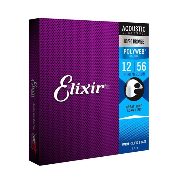 Elixir Acoustic Polyweb Med-light 12-56 for Sale in Canada | Zedem